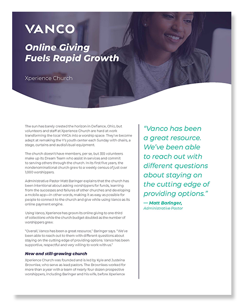 Online Giving Fuels Rapid Growth | Vanco